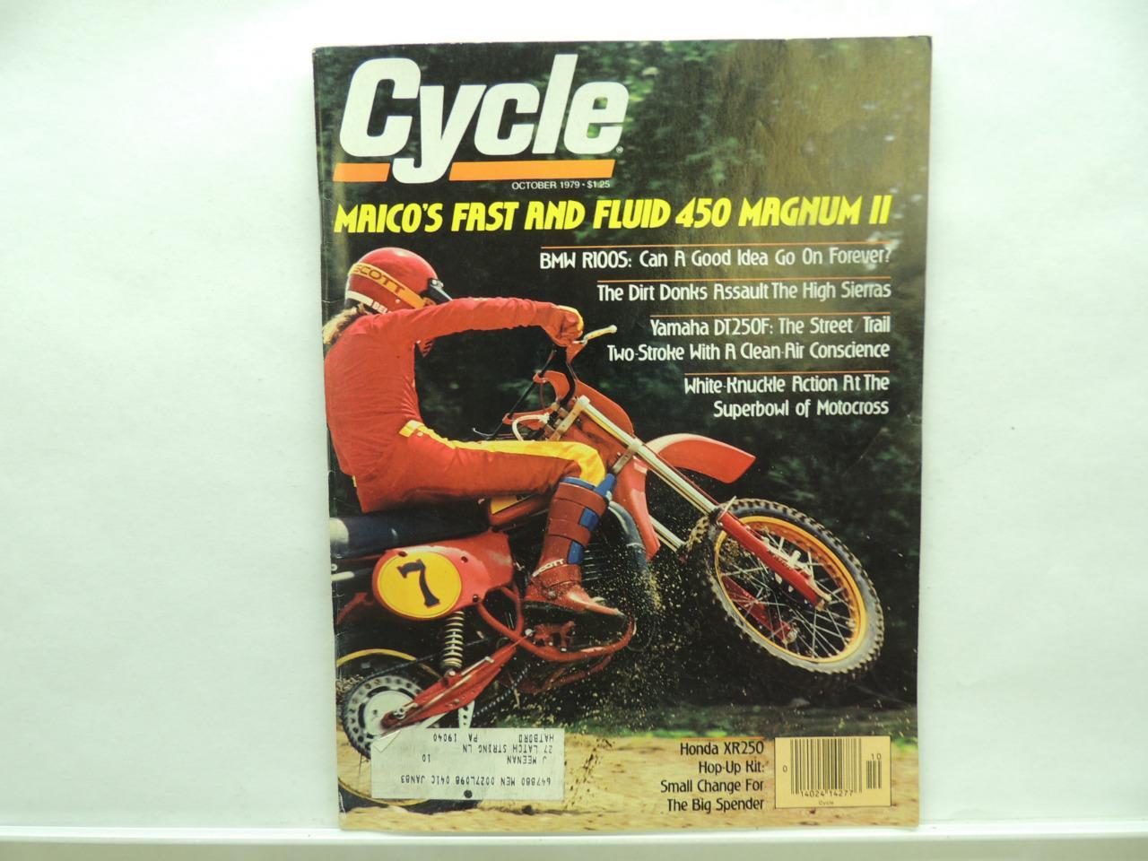 Oct 1979 Cycle Magazine BMW R100S Yamaha DT250F Maico 450 Magnum II ...
