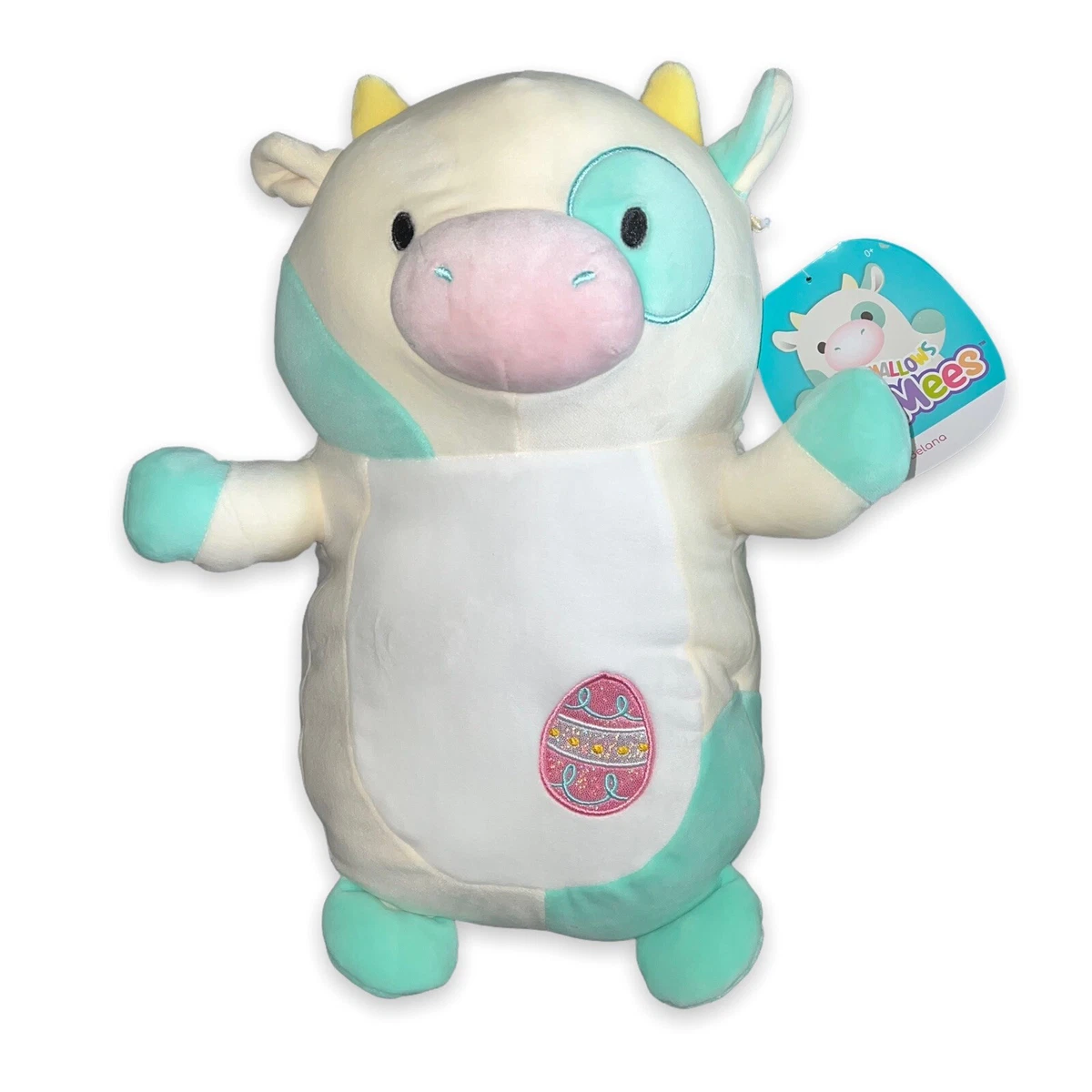 Squishmallows Hug Mees Plush 14 Inch Belana The Cow Easter