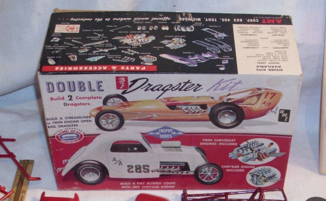 AMT DOUBLE DRAGSTER 3 IN 1 MODEL KIT 1:25 BOXED ORIGINAL | eBay