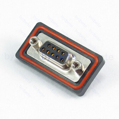 DB9 female connector DB 9 pin solder RS232 Waterproof O-Ring Panel ...