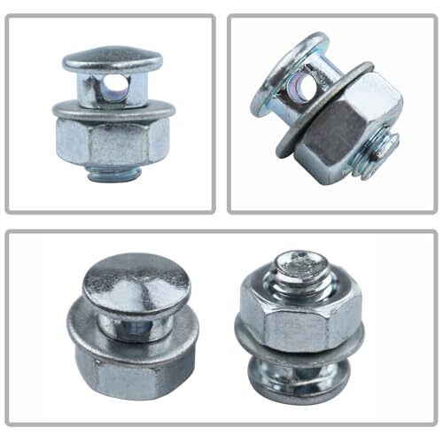 10 Pack Brake Cable Regulator Locking Screw with Nuts & Washers Sliver ...