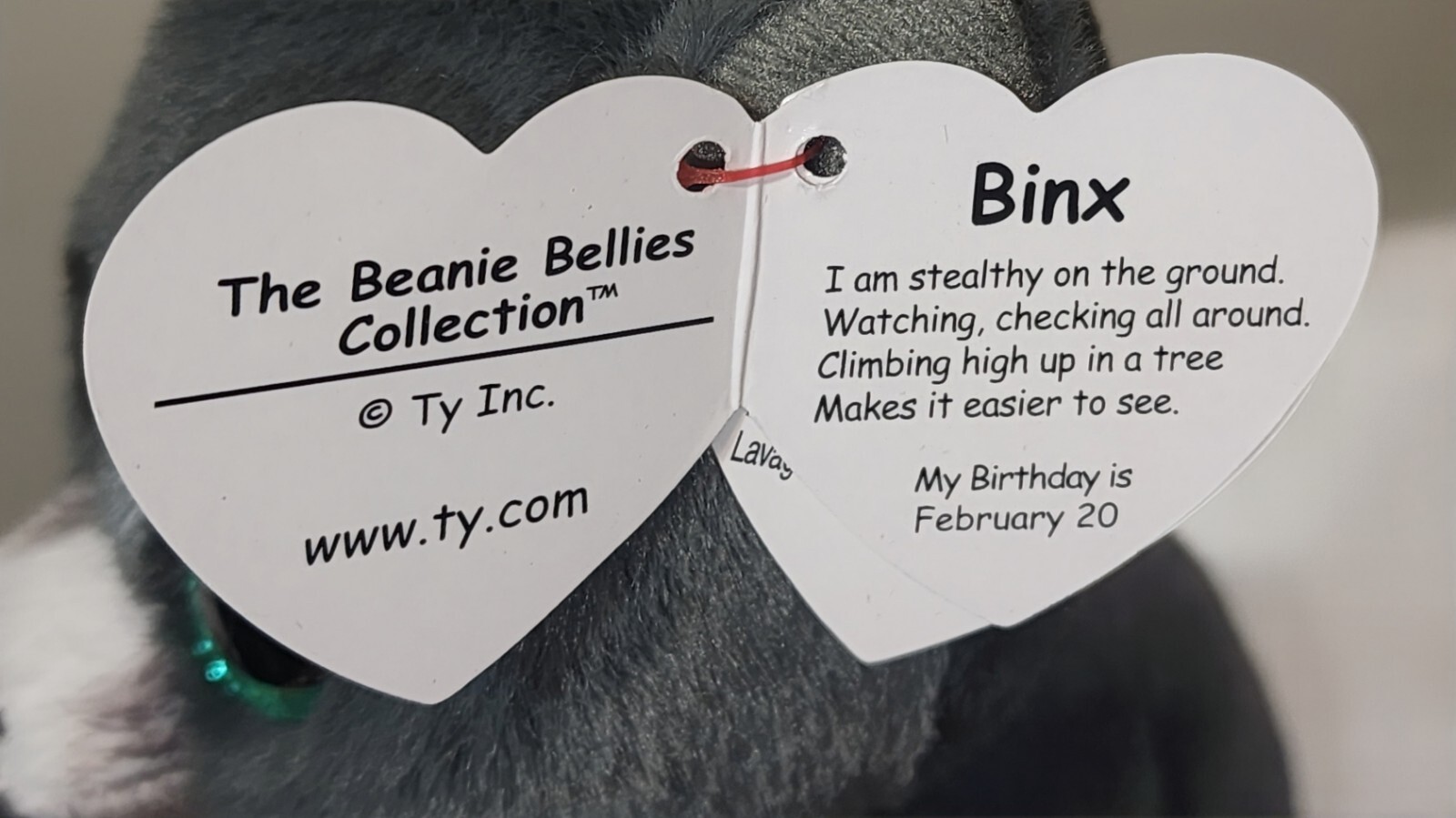 Ty Beanie Baby Bellies - BINX the Gray Kitty Cat 6" NEW MWMTs Plush ...