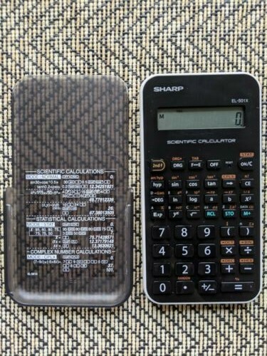 Sharp EL-501X Scientific Calculator With Cover White Math Business USED ...