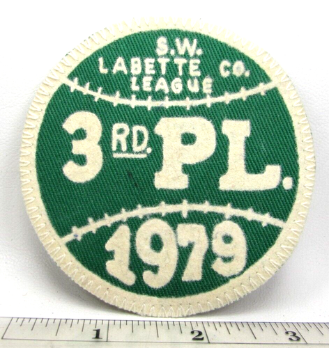 Vintage SW Labette Co KS Baseball League 1979 3rd Place Finish Jacket ...