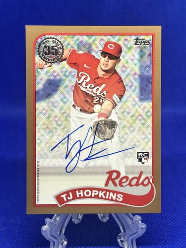 2024 Topps Update Series 1989 Topps Baseball TJ Hopkins RC Gold Auto ...
