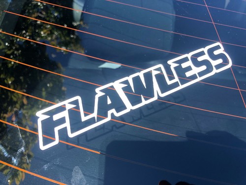 FLAWLESS Car Sticker Jdm Drift Turbo window jap fits toyota nissan ford ...