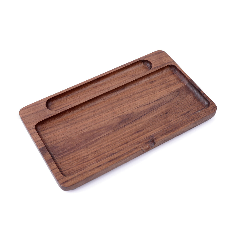 Walnut Tobacco Rolling Tray Handcrafted Wood Smoking Tray Man Cave ...