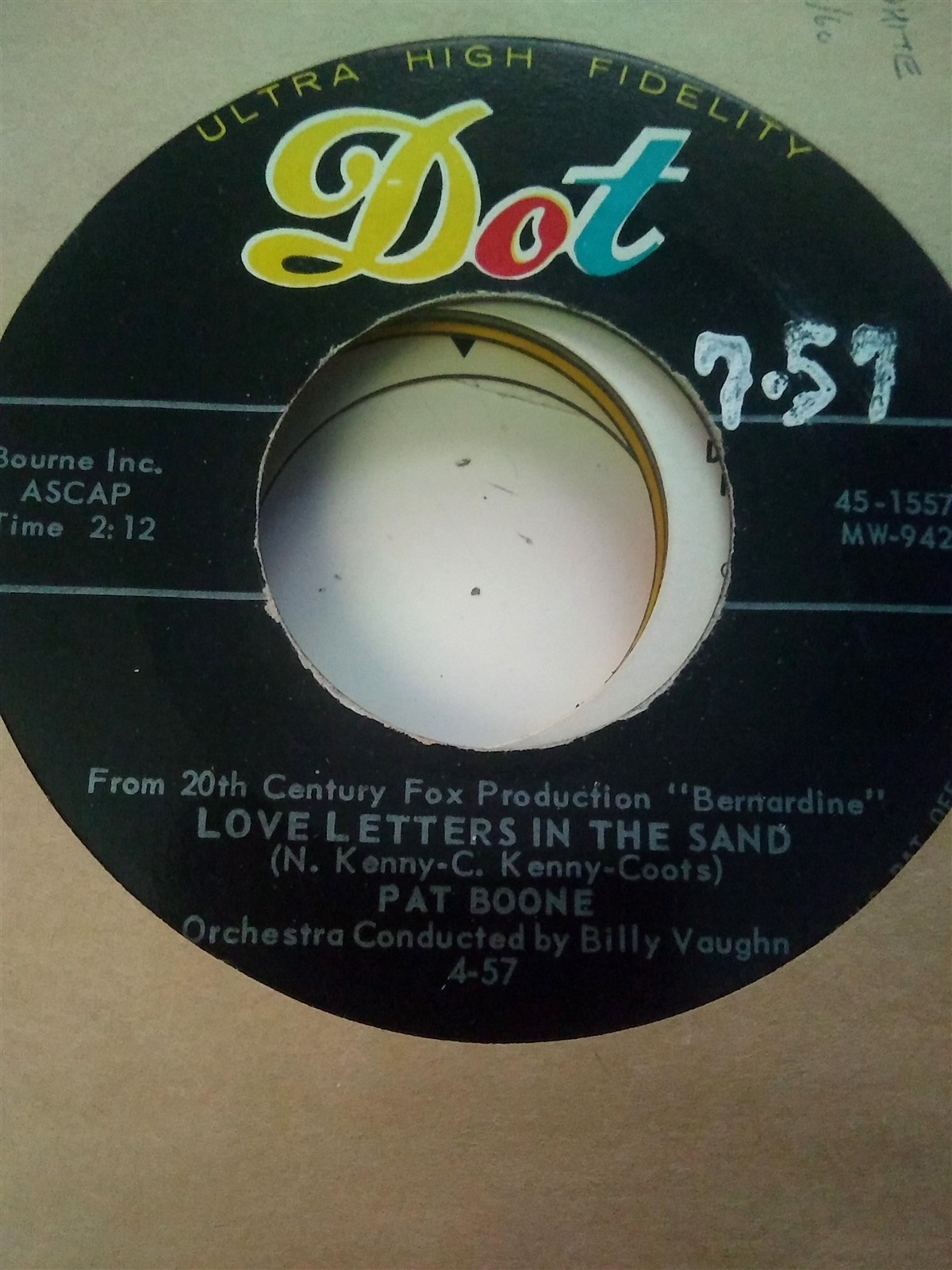 Pat Boone, Love Letters In The Sand ~ 1957 Dot 45 +sleeve | eBay