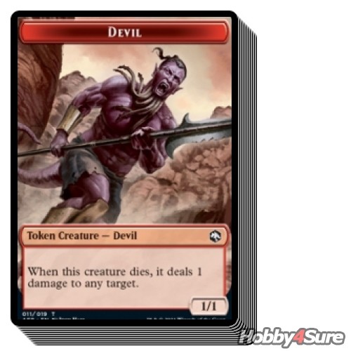 10 pcs Devil Token (11/19) M/NM Magic MTG Adventures In The Forgotten ...