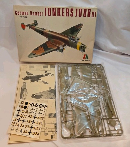 1973 Italaerei Junkers JU86 D1 German Bomber WWII Scale 1:72 Model Kit #114 | eBay