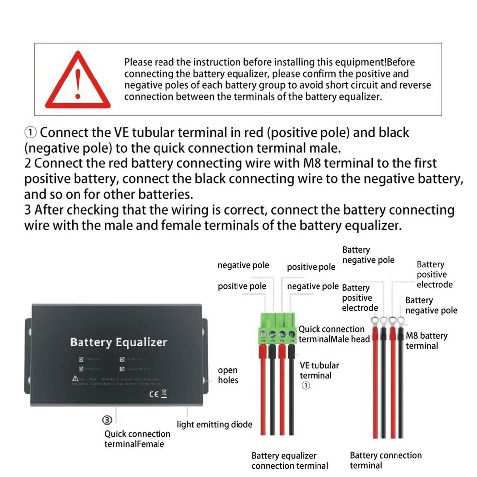 Battery Balancer Compensation Current Up To 10A Reverse Connection ...