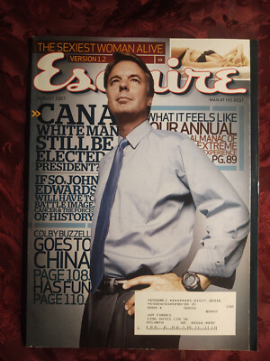 ESQUIRE August 2007 John Edwards Larry Charles Don Cheadle Chiwetel ...