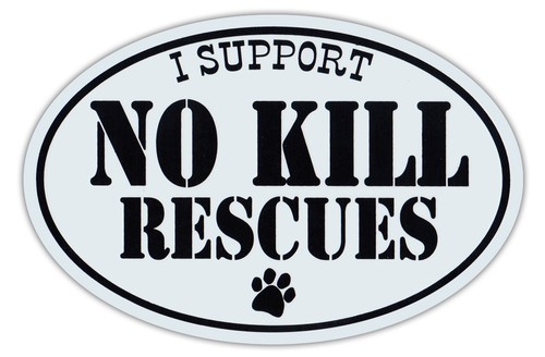 Oval Shaped Car Magnet - I Support No Kill Dog Rescues - Cars ...