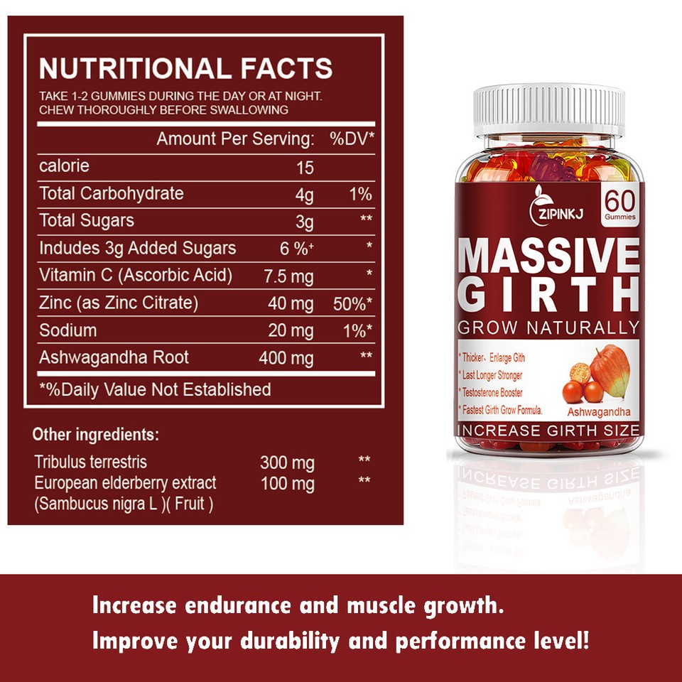 XXXL Plus Size Gummies for Men Advanced Performance Supplement Male ...