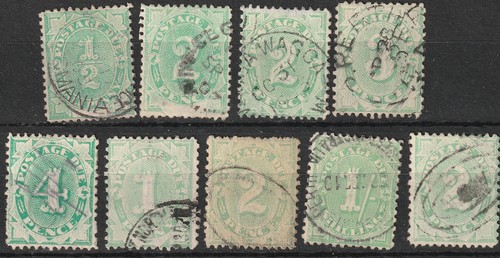 Australia 1902-08 collection of 9 Postage Dues used | eBay UK