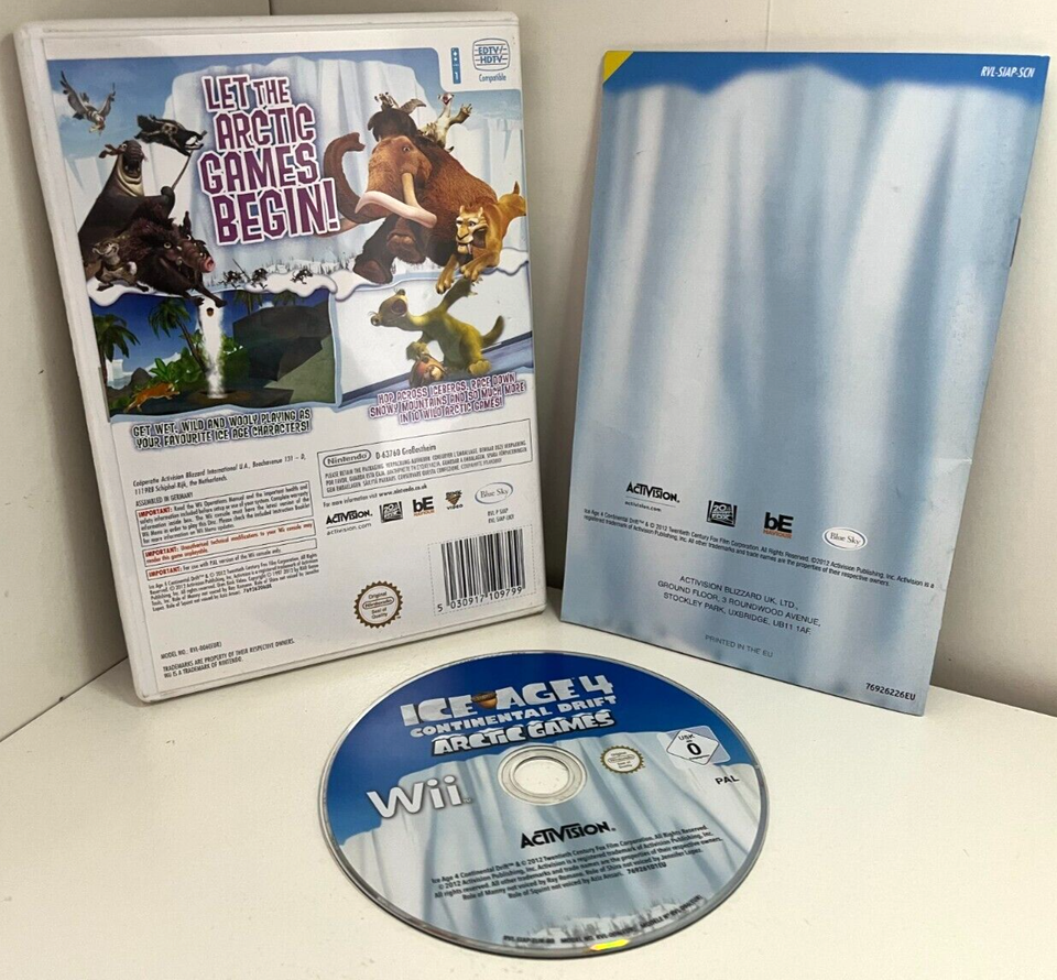 NEAR MINT (Nintendo Wii) Ice Age 4 Continental Drift Arctic Games - UK ...