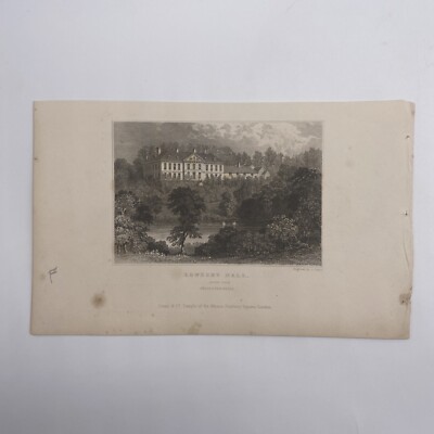 Antique 1800s Lowesby Hall Leicestershire Engraving Print | eBay