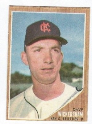 DAVE WICKERSHAM 1962 Topps Baseball Card #517 SP High Number KC ...