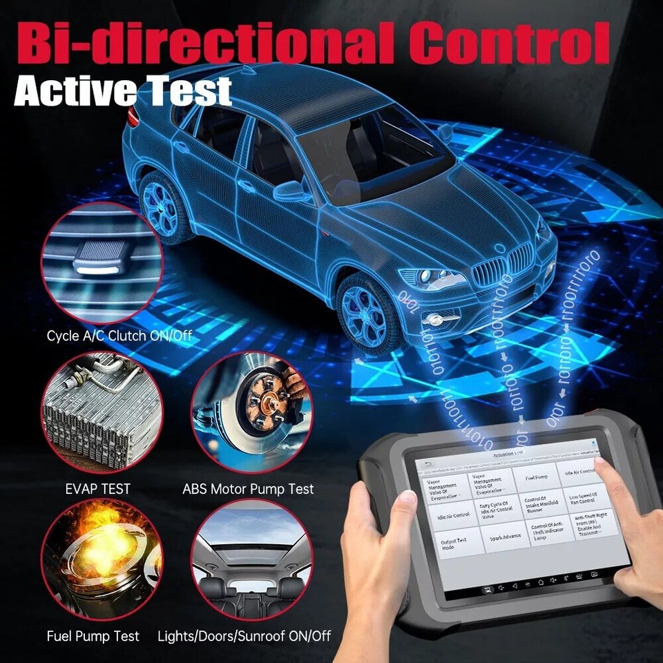 XTOOL D9 USED Car Diagnostic Tool OBD2 Bidirectional Scanner ECU Coding ...