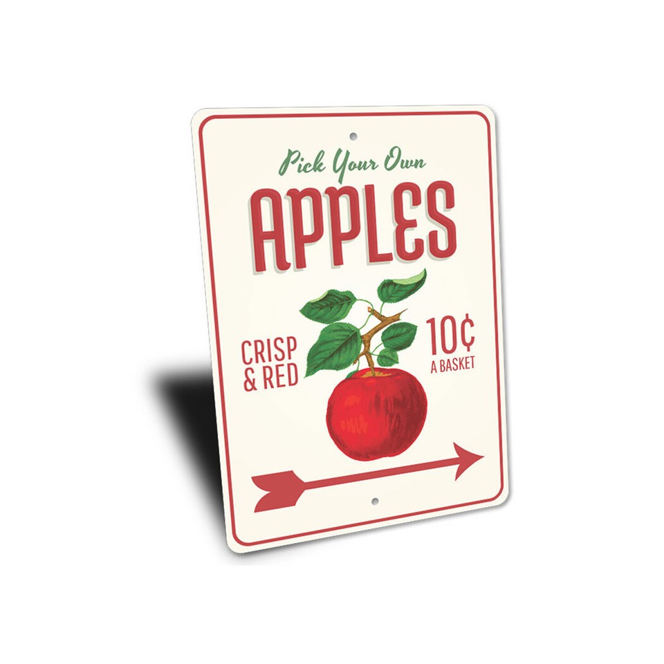 Apple Decor, Apple Orchard Sign, Apples Aluminum Sign | eBay