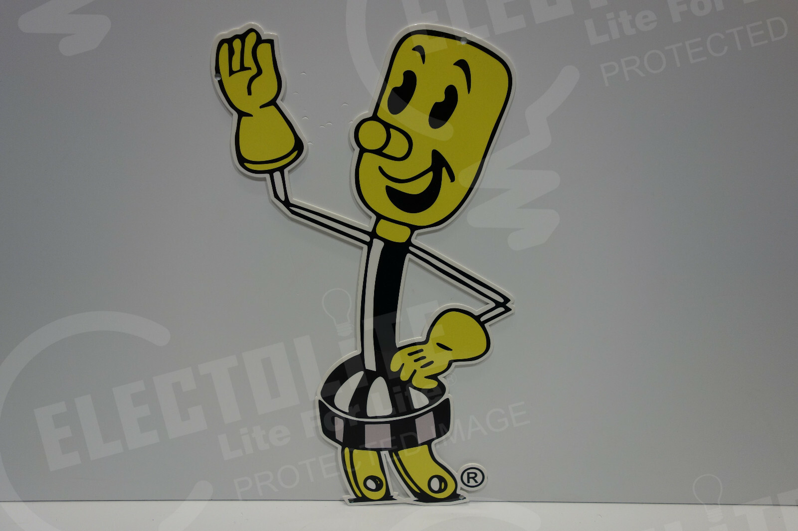 Power Company Willie Wiredhand Reddy Kilowatt! VERY, VERY, LARGE ENAMEL ...