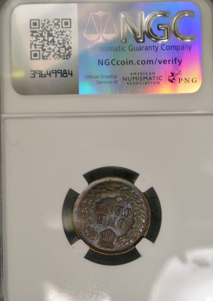 1864/18 L INDIAN HEAD CENT/PENNY RE PUNCH DATE GORGEOUS FS-2304/SNOW#5 ...