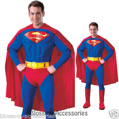 C33 Superman Muscle Chest Hero Men Licensed Fancy Dress Adult Costume ...
