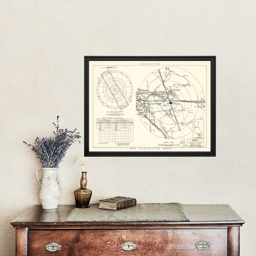 Old Map of March Air Force Base Vicinity, CA 1951 - Vintage | eBay