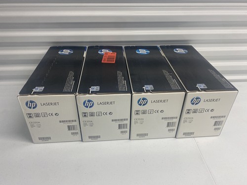 HP 504A Toner Cartridge CMYK Set (4) OEM NEW Sealed CE250A CE251A "52A ...