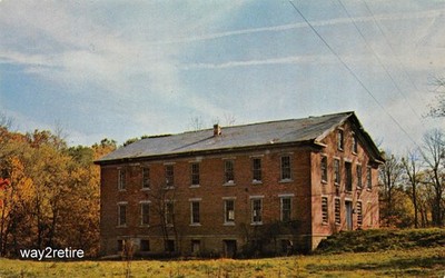Postcard IN Yountsville Yount's Woolen Mill & Inn near Crawfordsville ...