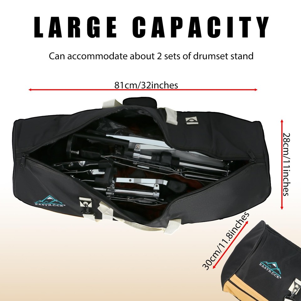 Drum Hardware Bag Drum Set Hardware Carry Bag with Removable Shoulder ...