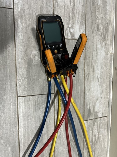Testo 550s Smart Digital Manifold Kit with 2 x Wireless Testo 115i Pipe ...