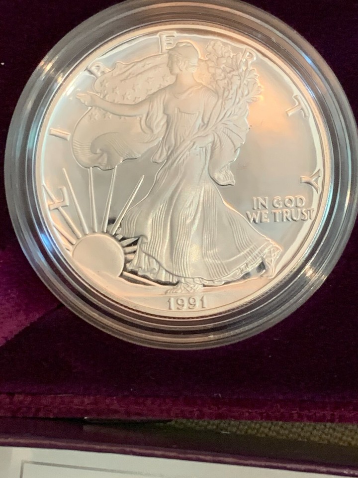 Lot of 5 American Silver Eagles Random Dates Uncirculated silver us ...