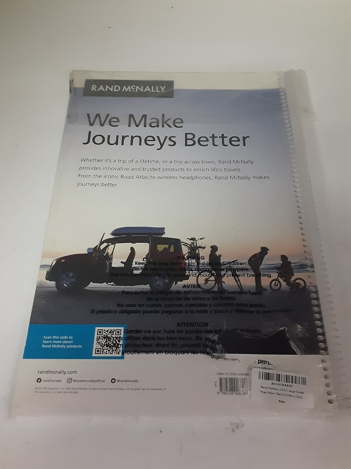 Road Atlas Large Scale 2023, Rand McNally United States Canada Mexico ...