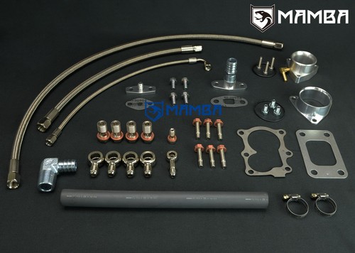 Full Turbo Oil & Water Line Install Kit For Nissan TD42 GU w/ Stock ...