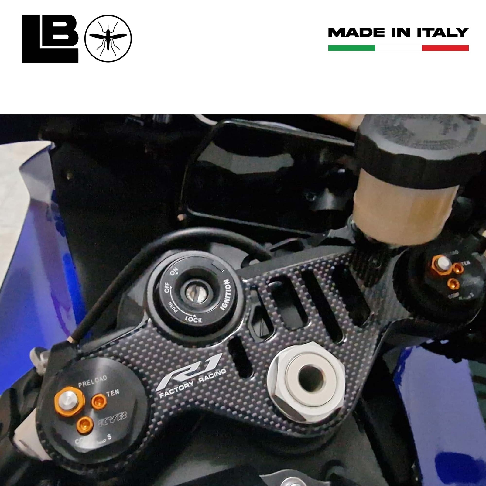 Adesivo Sticker Gel 3D Piastra Sterzo Compatibile X Moto Yamaha Yzf R1 ...