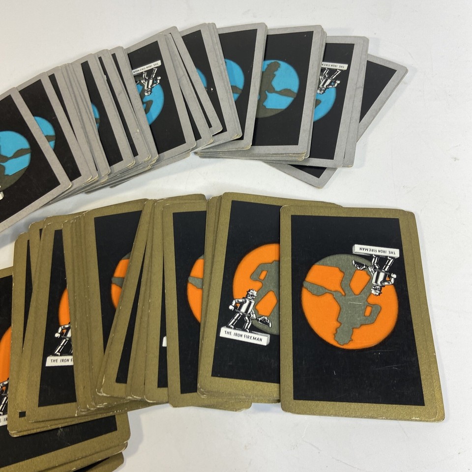 Vintage The Iron Fireman Congress Quality Playing Cards 2 Decks 1940s ...