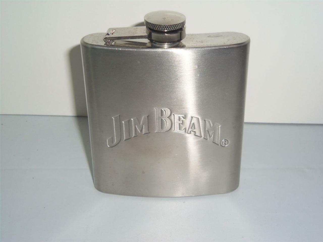 Jim Beam Stainless Steel Flask Barware -011330 | eBay