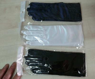 1 Paire De Gants Noirs Satin TG Unique Cérémonie Mariage Sexy Gants | eBay