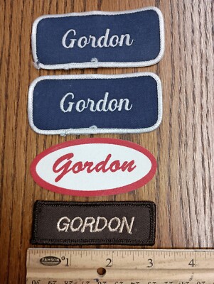 Gordon Name Tag Vintage Patches (Lot of 4) | eBay