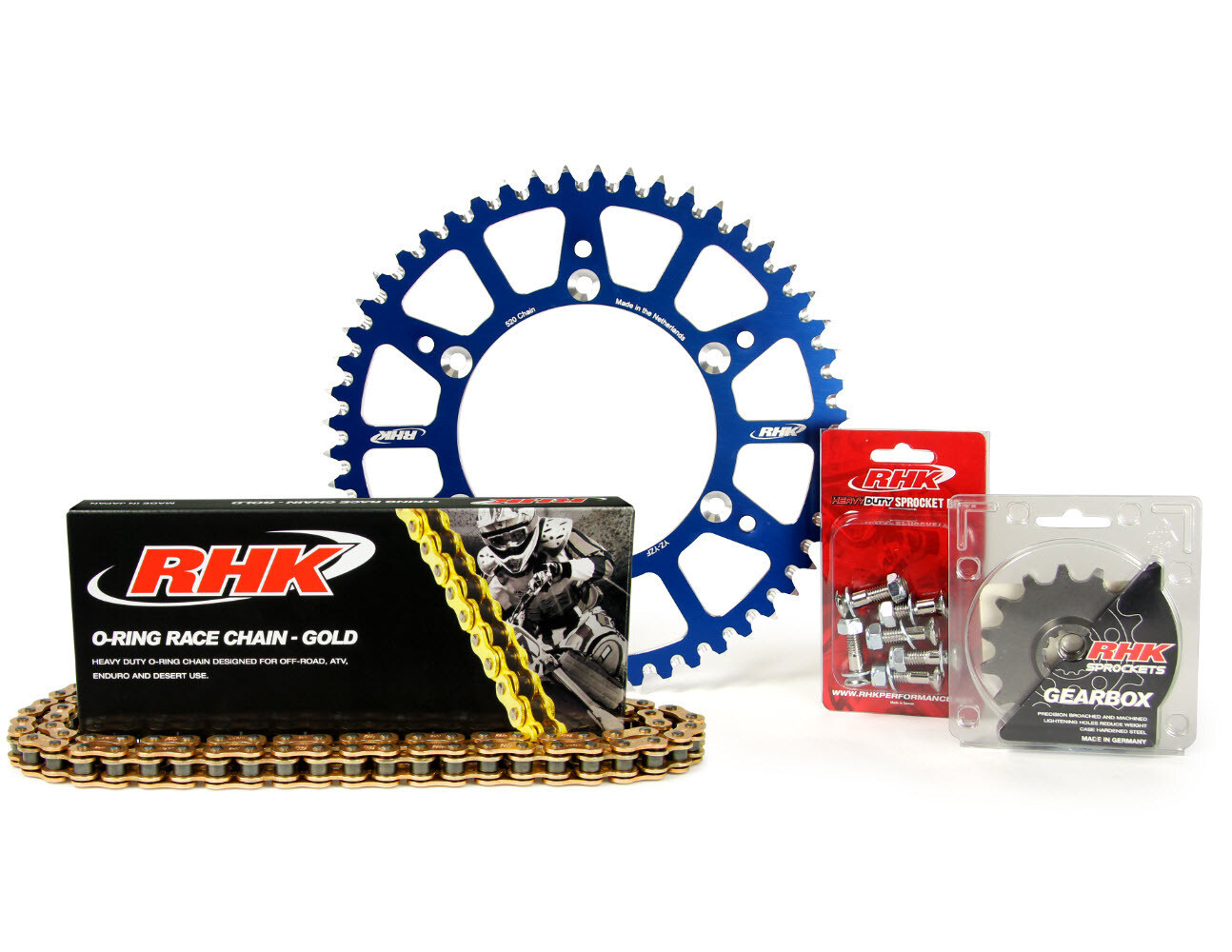Yamaha YZ250 1999 - 2020 13T/48T RHK O-Ring Chain & Blue Alloy Sprocket ...