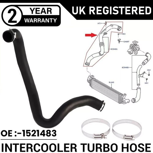 INTERCOOLER TURBO HOSE PIPE FOR FORD MONDEO S-MAX GALAXY MK4 1.8 TDCI ...