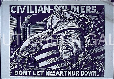 WWII Poster, Douglas MacArthur, "Don’t Let MacArthur Down! Print on ...