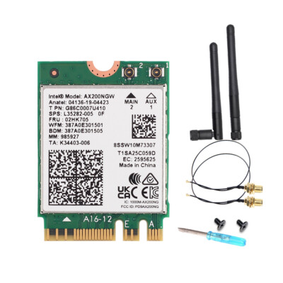 WiFi 6 Intel AX200NGW M.2 Wireless Card 802.11ax Network Module ...