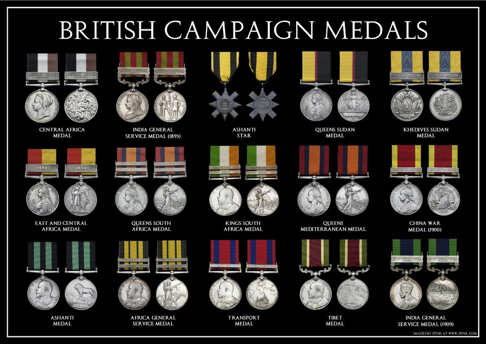 British Victorian Campaign Medals Poster Set | eBay