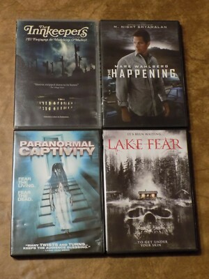 4 Horror DVDs (The Innkeepers The Happening Paranormal Captivity Lake ...