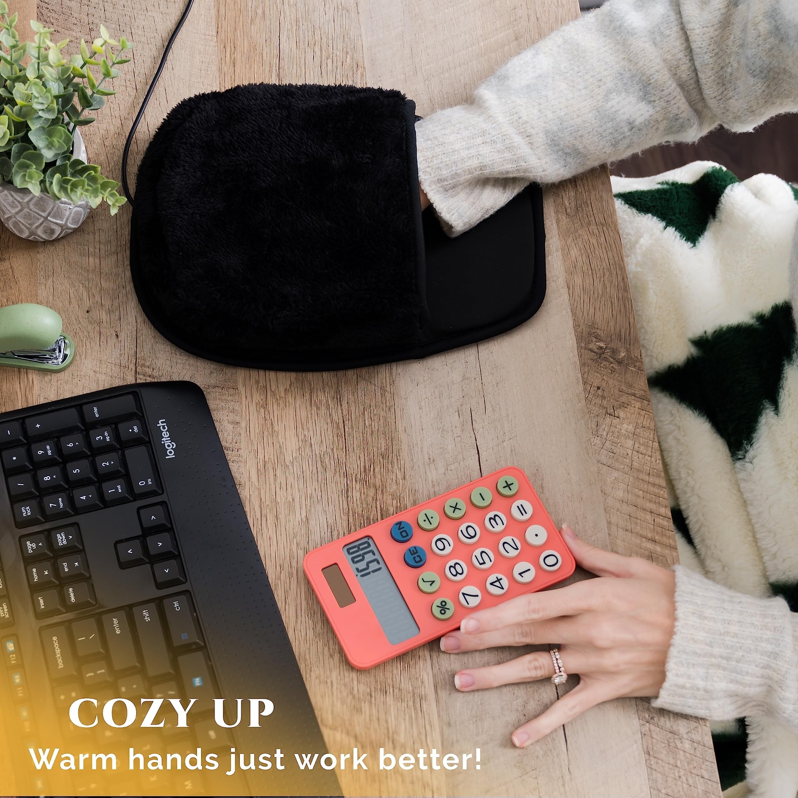USB Heated Mouse Pad Hand Warmer - 3 Temperatures/Time Limits ...