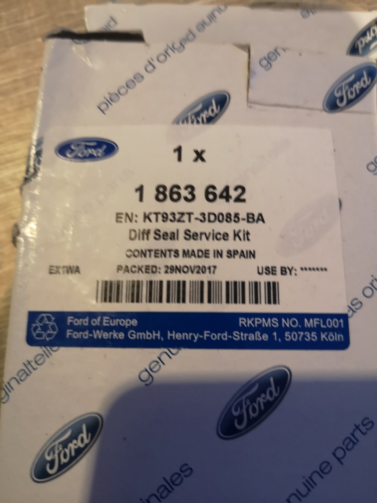 Genuine Ford RH Differential Sealing Kit 1863642 for sale online | eBay