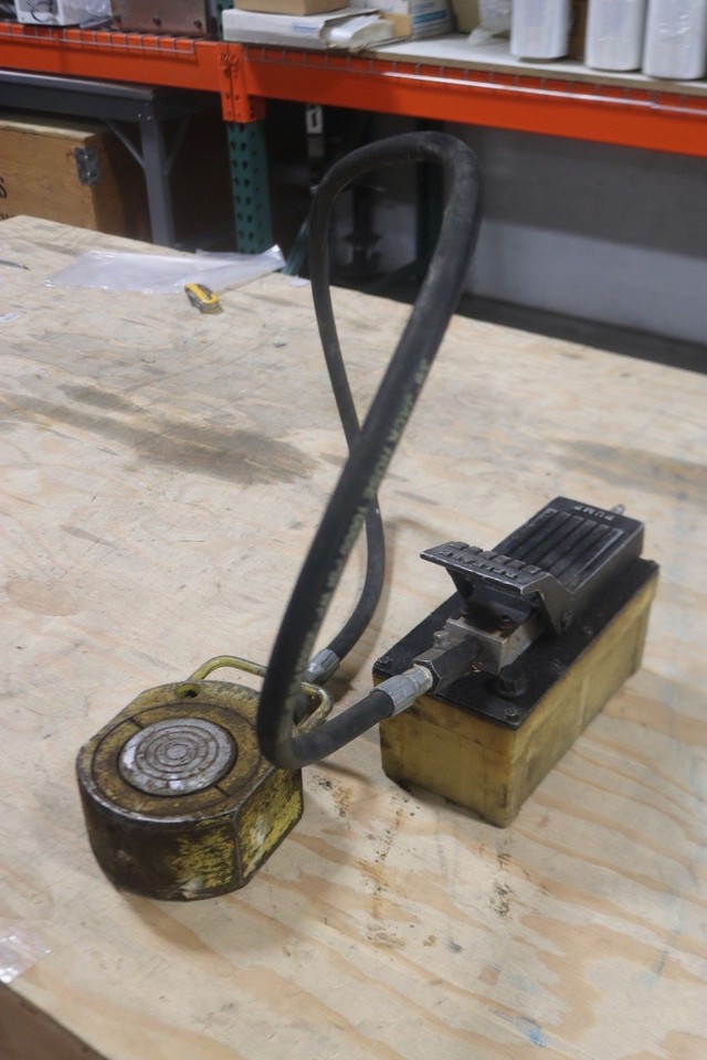 ENERPAC M750 Cylinder Flat Jack Ram Pancake WITH FOOT PUMP | eBay