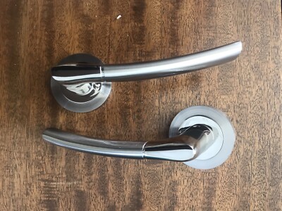 Handle King Modern Internal Door Handles Set On Rose - Duo Polished ...